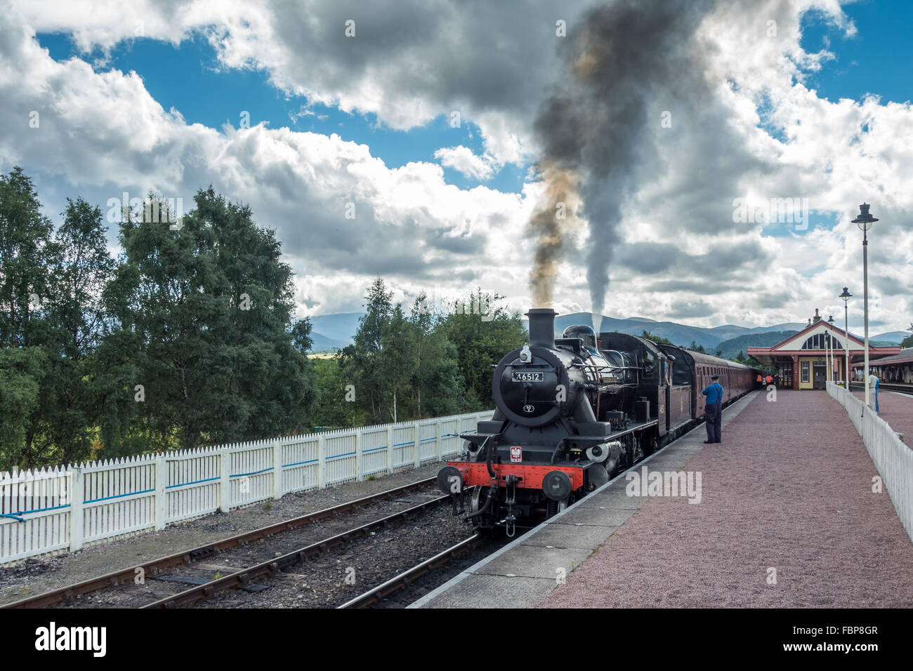 Ivatt 46512 Locomotive at Aviemore Station Stock Photo - Alamy