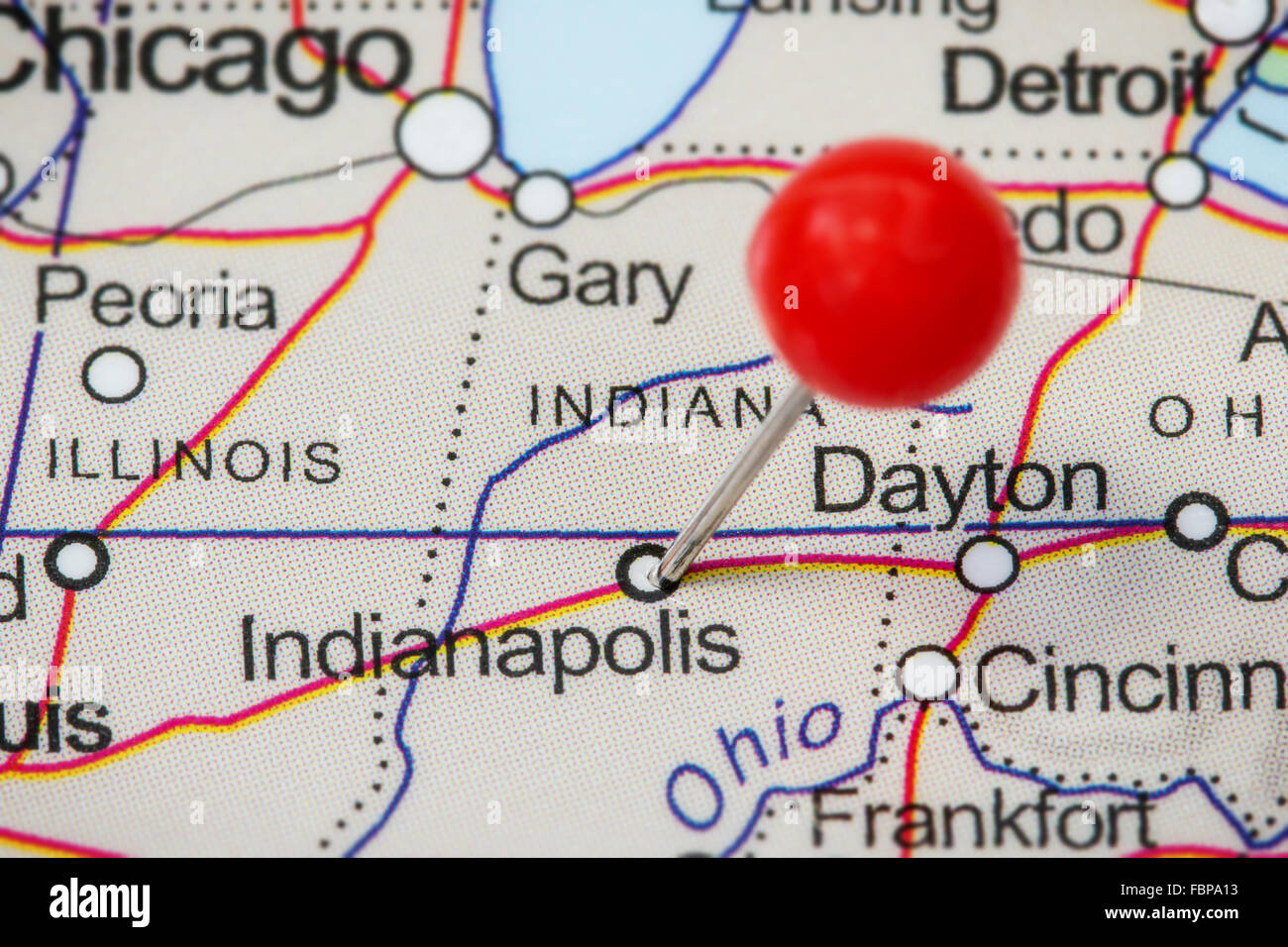 Map of indianapolis hi-res stock photography and images - Alamy