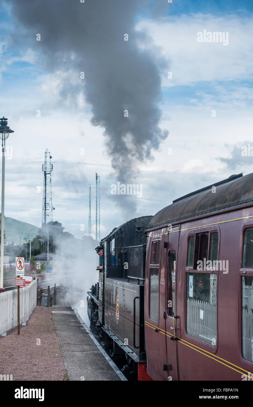 Ivatt 46512 Locomotive at Aviemore Station Stock Photo - Alamy