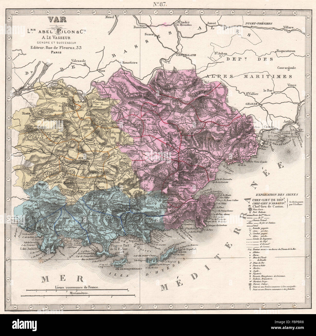 Var department map hi-res stock photography and images - Alamy