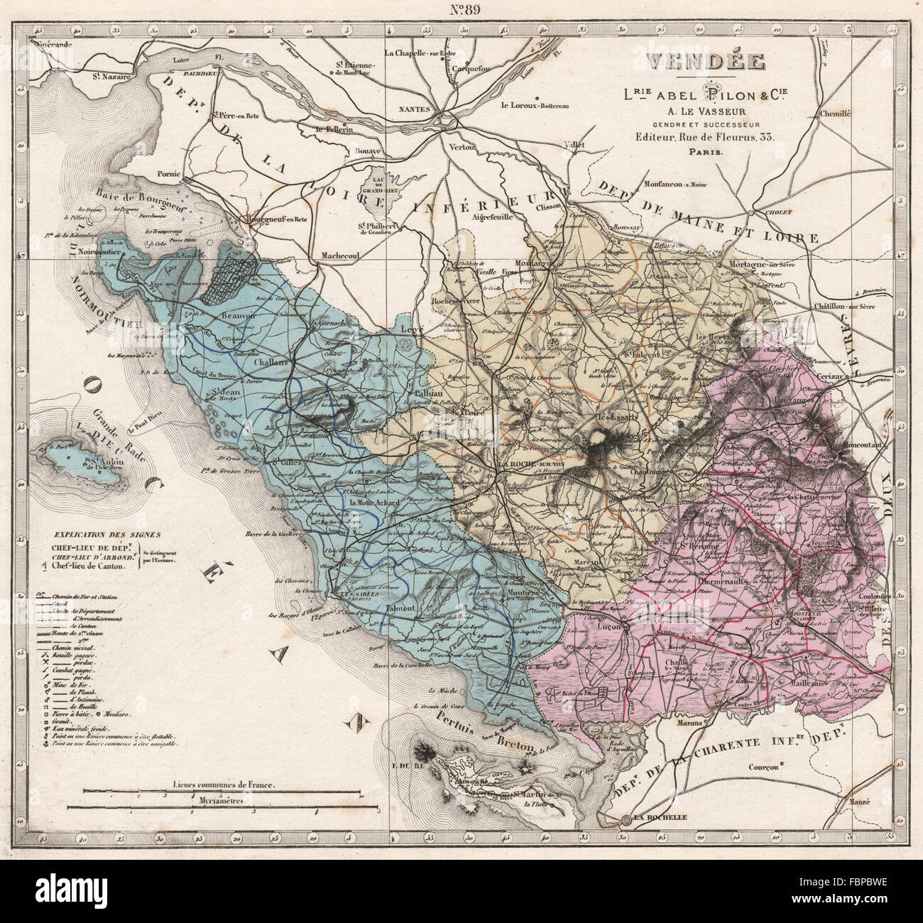 Vendee department map hi-res stock photography and images - Alamy