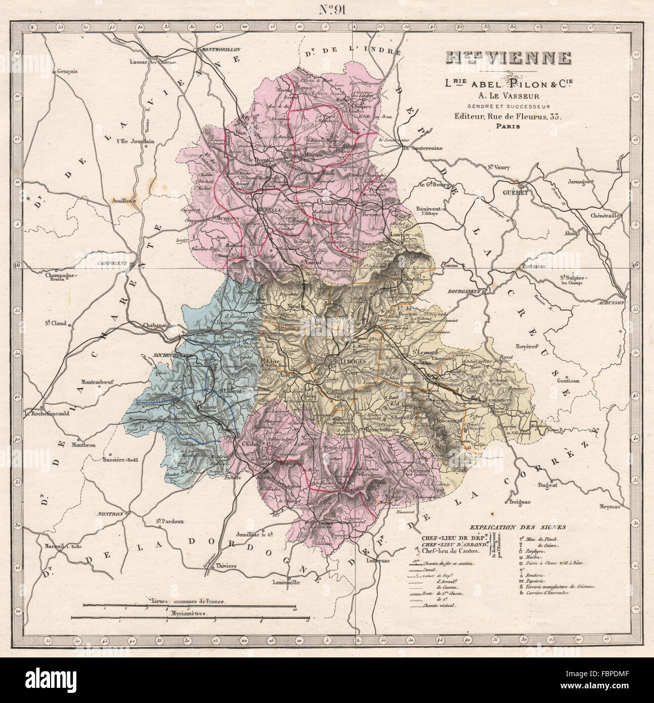 Haute vienne map hi-res stock photography and images - Alamy