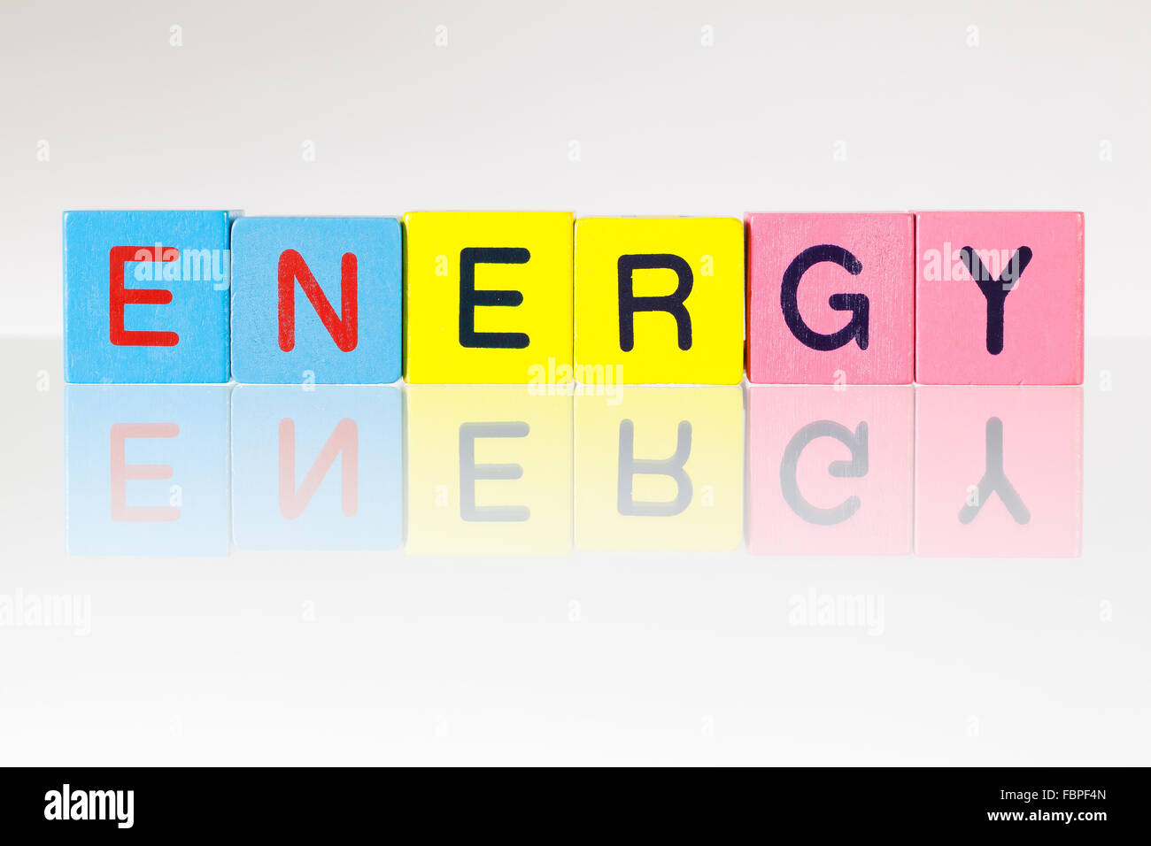 Energy - an inscription from children's wooden blocks Stock Photo - Alamy