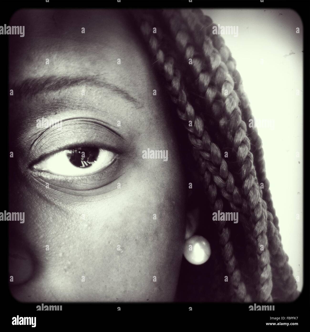 Close up left eye hi-res stock photography and images - Alamy