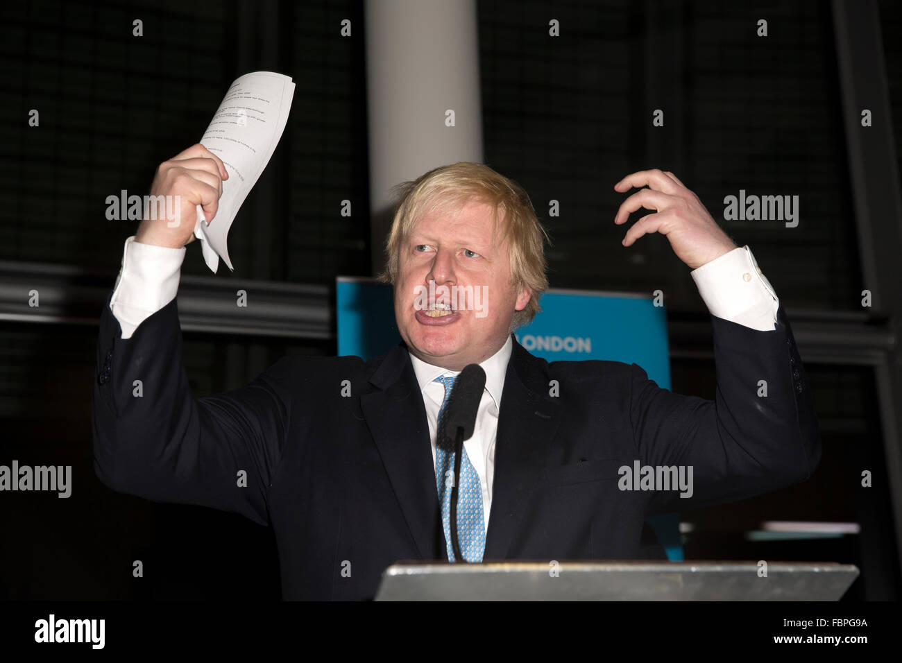 London,UK,18th January 2016,Boris Johnson, Mayor of London meet's with ...