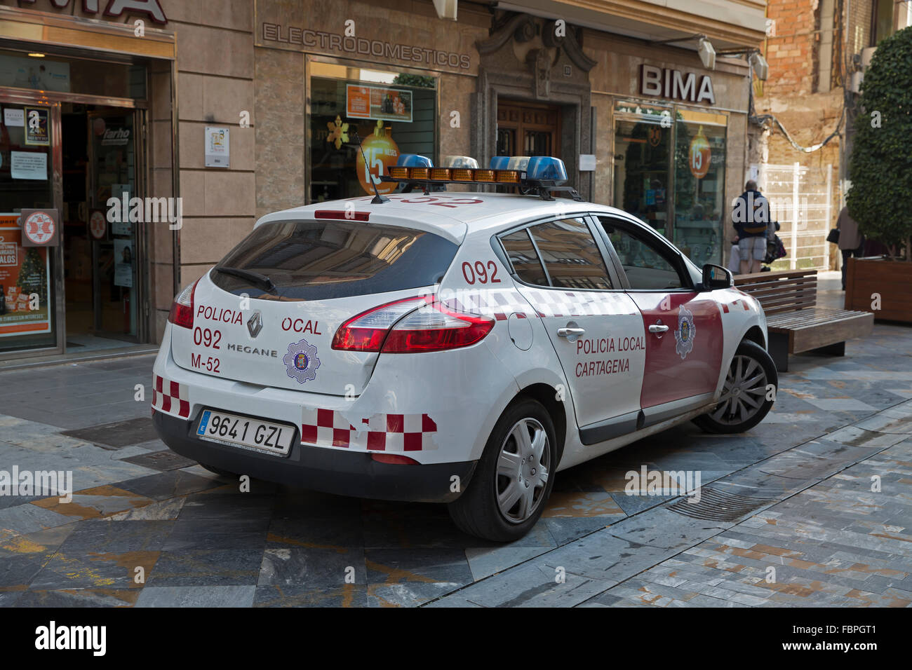 Local police car parked in Cartagena Spain Stock Photo - Alamy