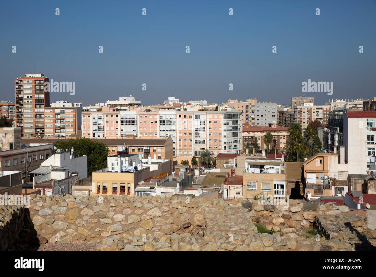Flats and apartment blocks in Malaga Spain Stock Photo - Alamy