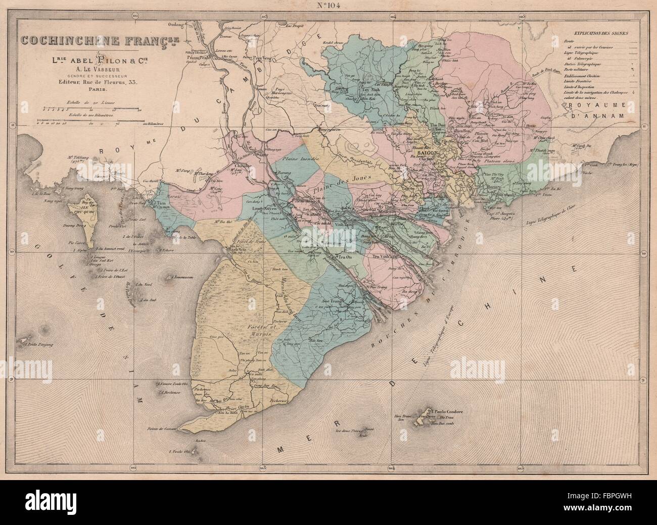 COCHINCHINE FRANÇAISE. Cochinchina. South Vietnam. Military. LE VASSEUR ...