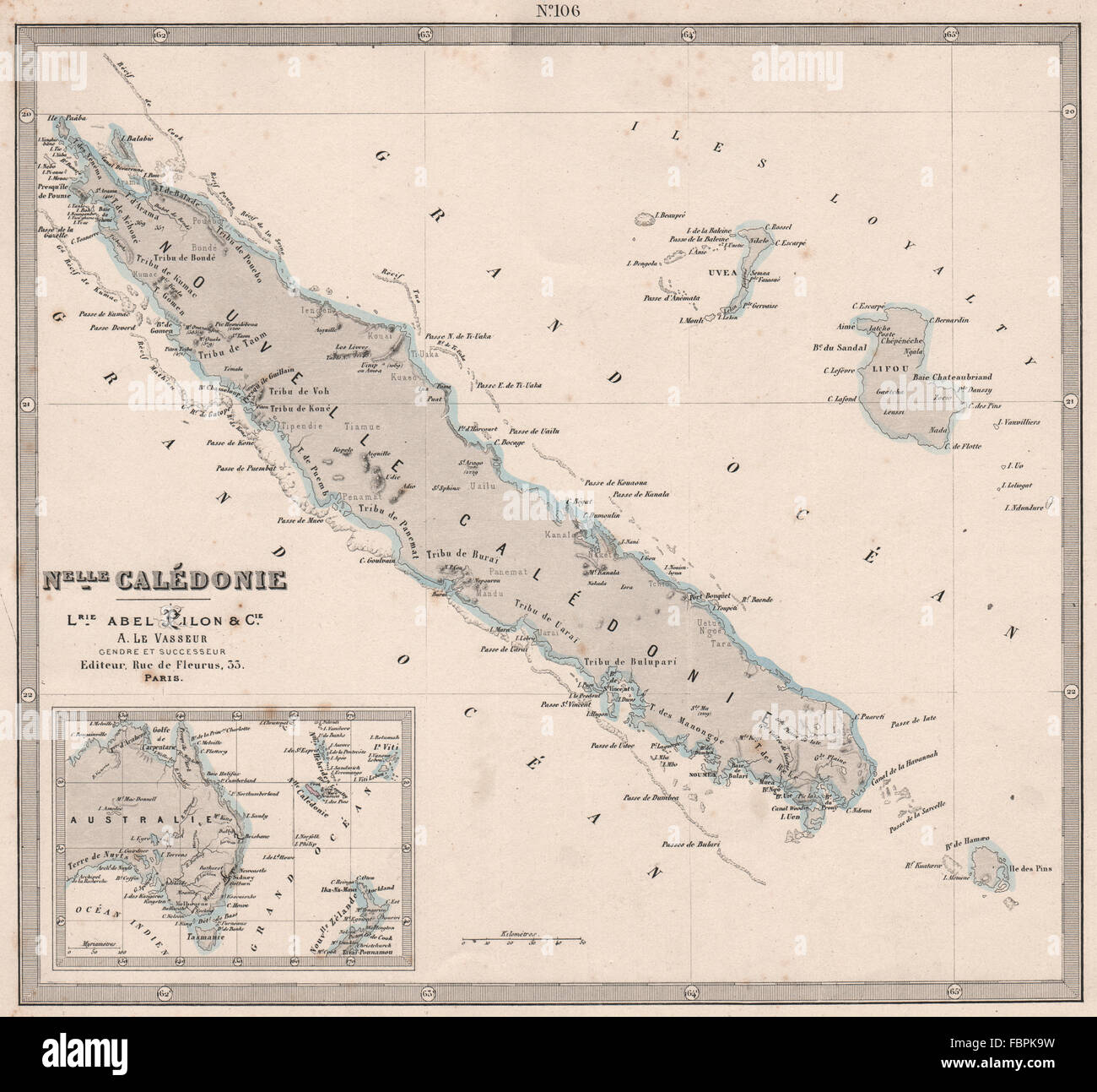 New caledonia map hi-res stock photography and images - Alamy