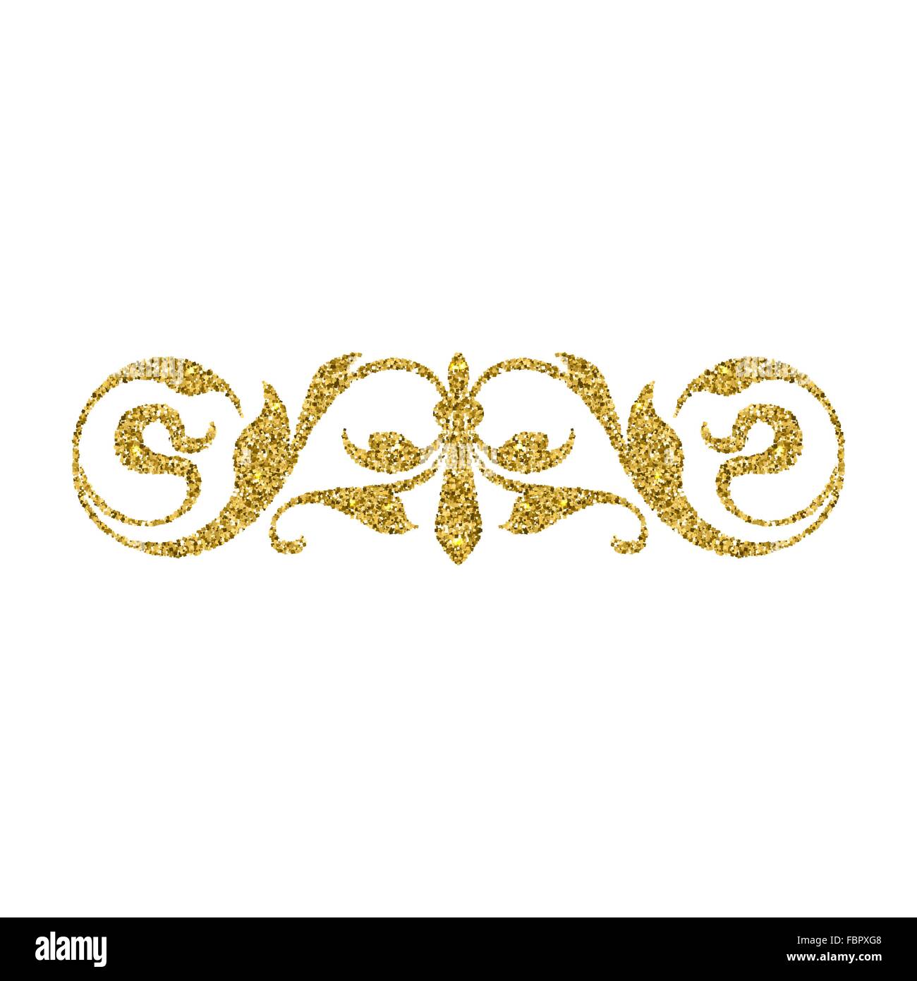 Gold Glitter Swirl Stock Vector Images - Alamy