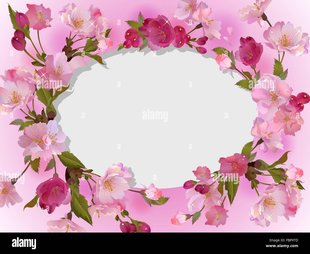 Spring flowers horizontal background Stock Vector Image & Art - Alamy