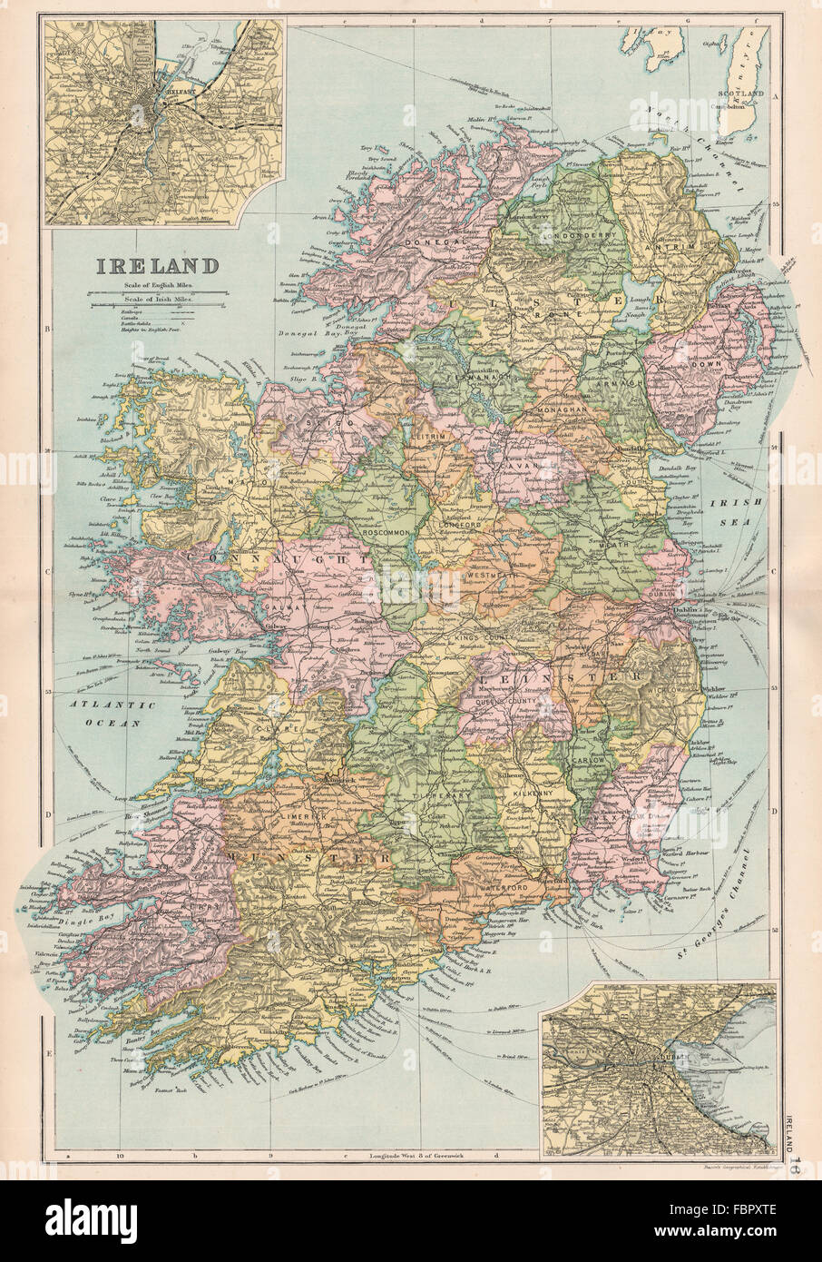 Map of ireland counties hi-res stock photography and images - Alamy