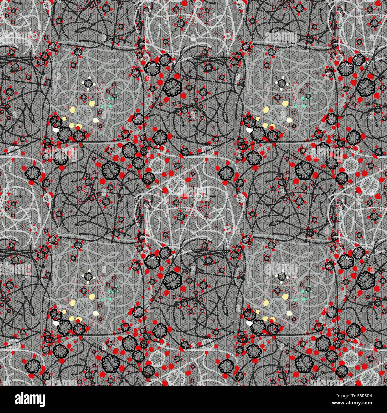 gray back ground with red and black line patterns Stock Photo - Alamy