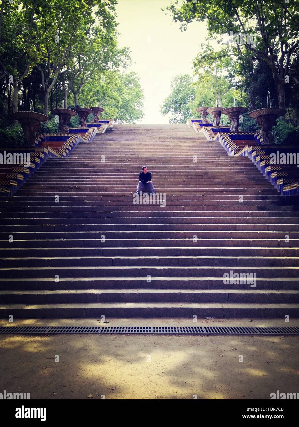 Man Sitting On Staircase High Resolution Stock Photography and Images ...