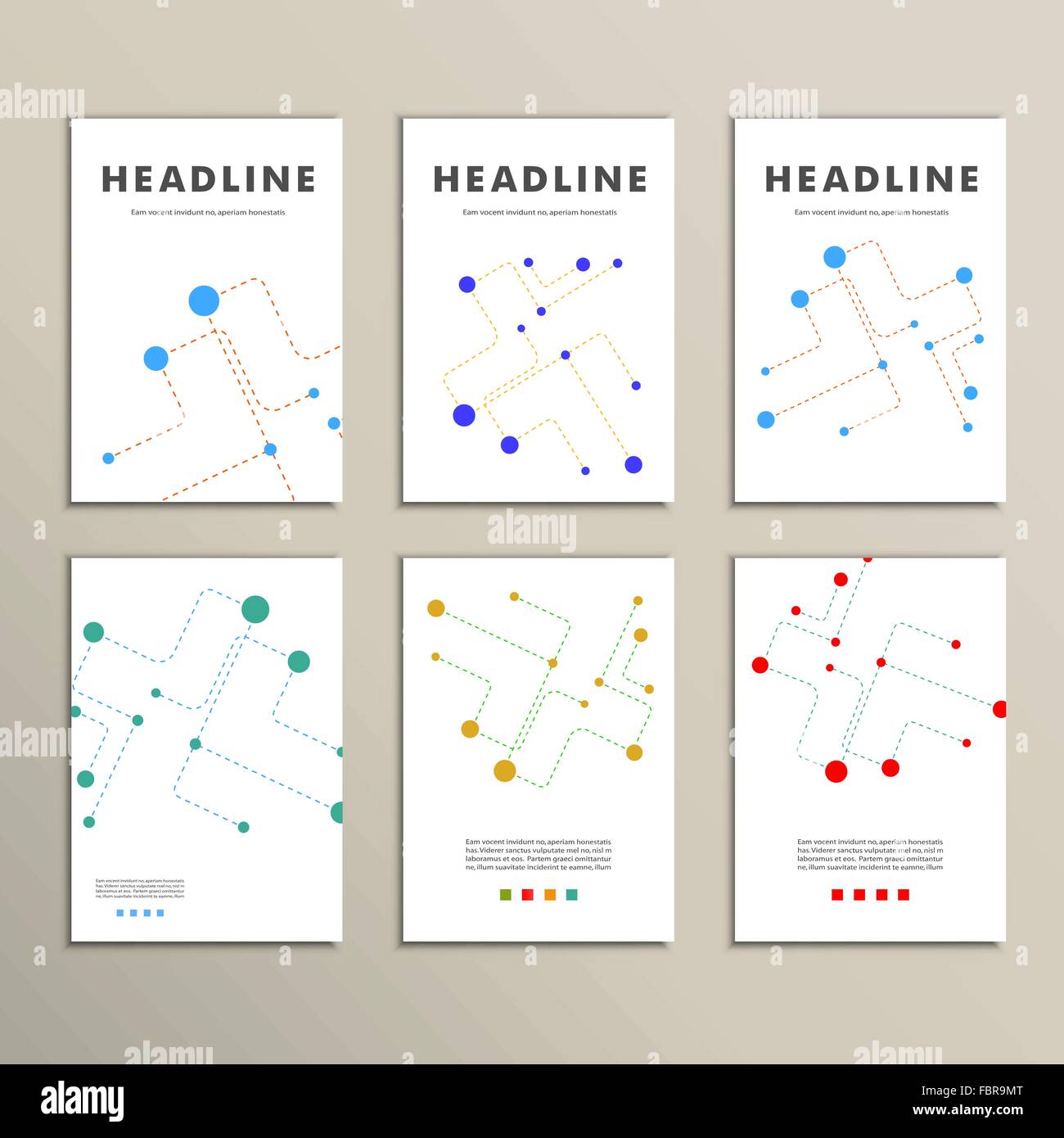 Abstract cover background of dotted lines and balls Stock Vector Image ...