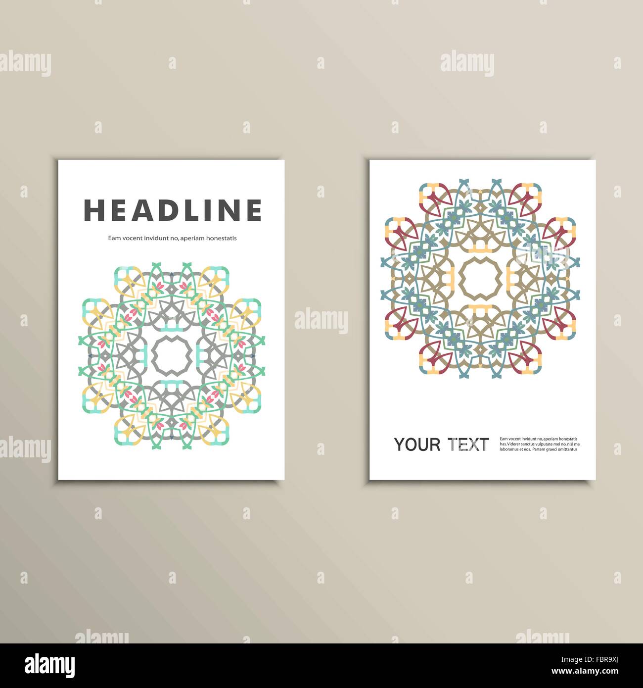 Vector beautiful pattern on printed product. Design for books, banners ...