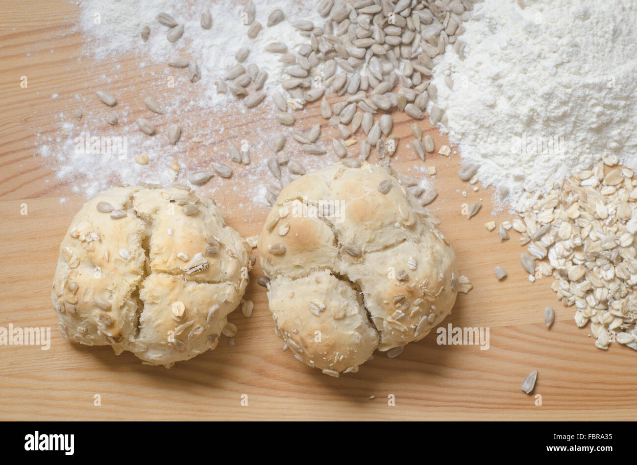 group of healthy homemade buns Stock Photo - Alamy