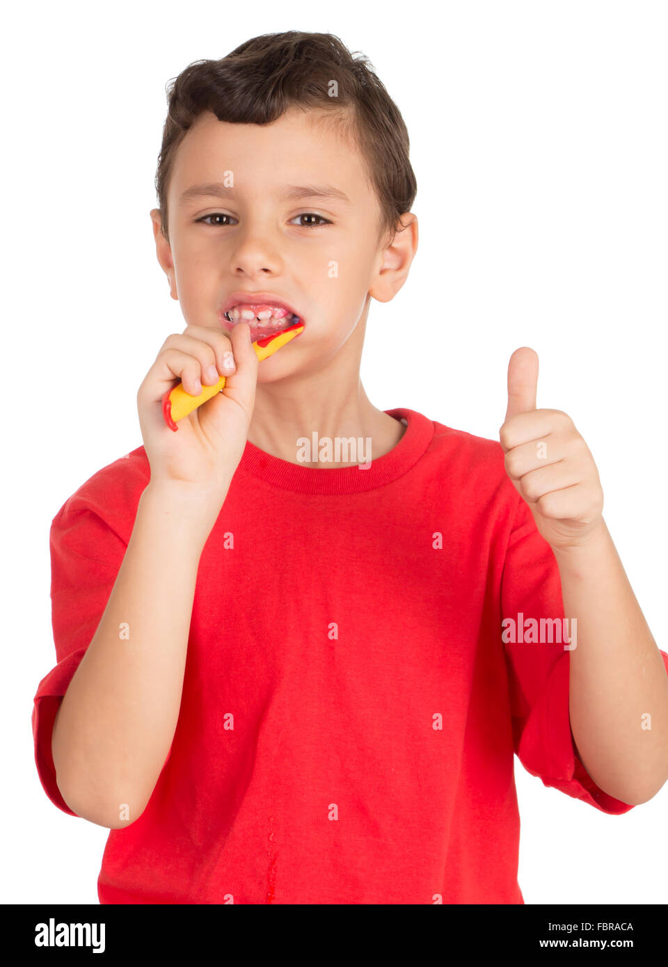 Kid brushing teeth hi-res stock photography and images - Alamy