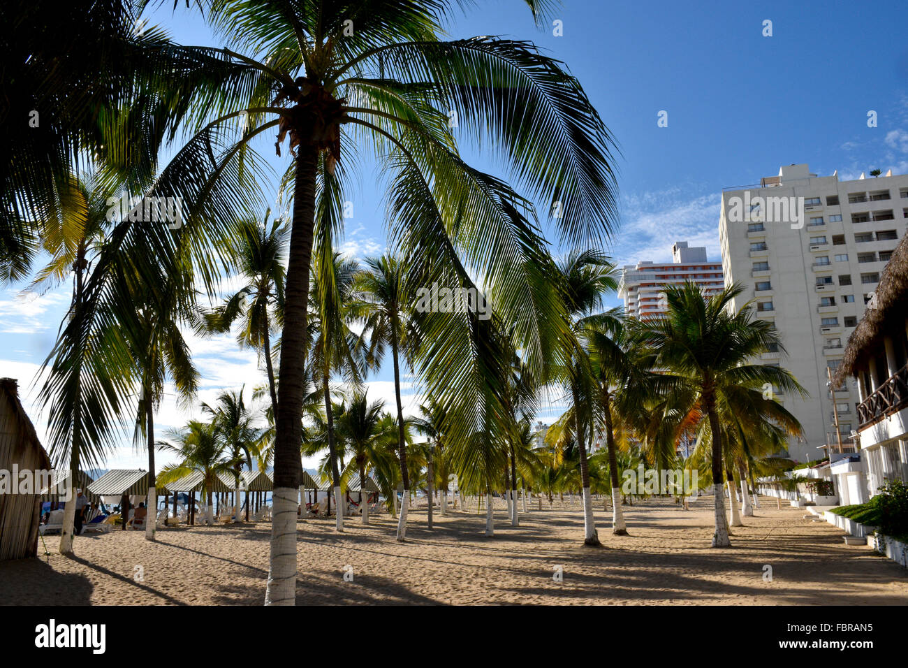 Tourist hotels along the Playa Condesa beach in Acapulco; Mexico Stock ...