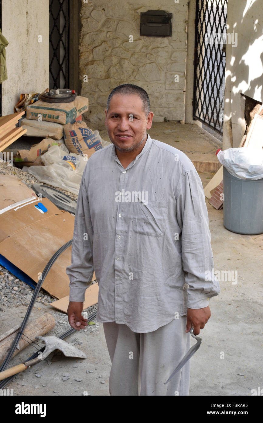 Mexican male contractor in Acapulco Mexico Stock Photo - Alamy
