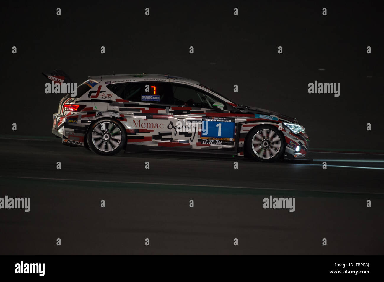 SEAT Leon of Memac Ogilvy Duel Racing on the track during the night ...
