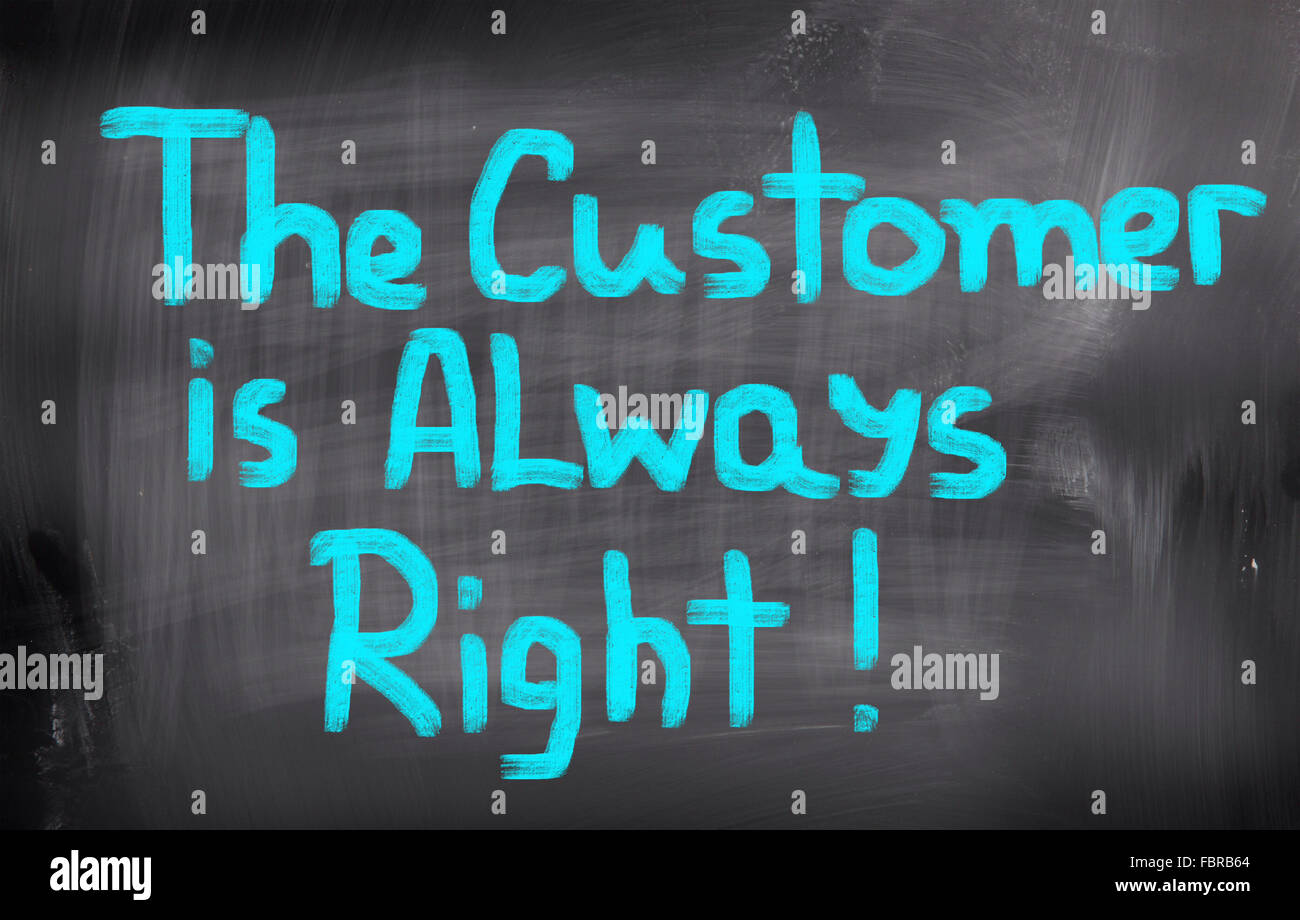 The Customer Is Always Right Concept Stock Photo - Alamy