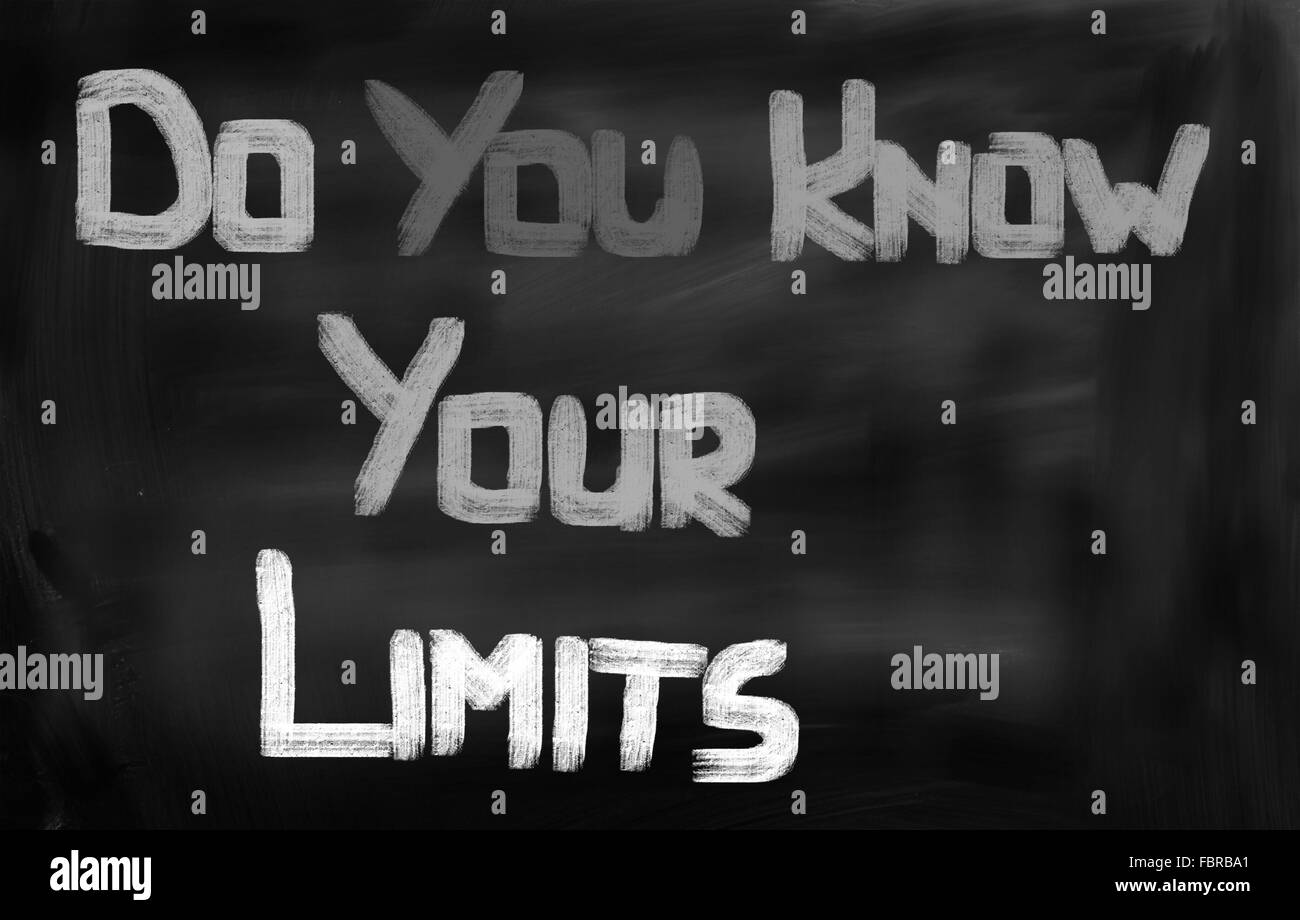 Know your limits hi-res stock photography and images - Alamy