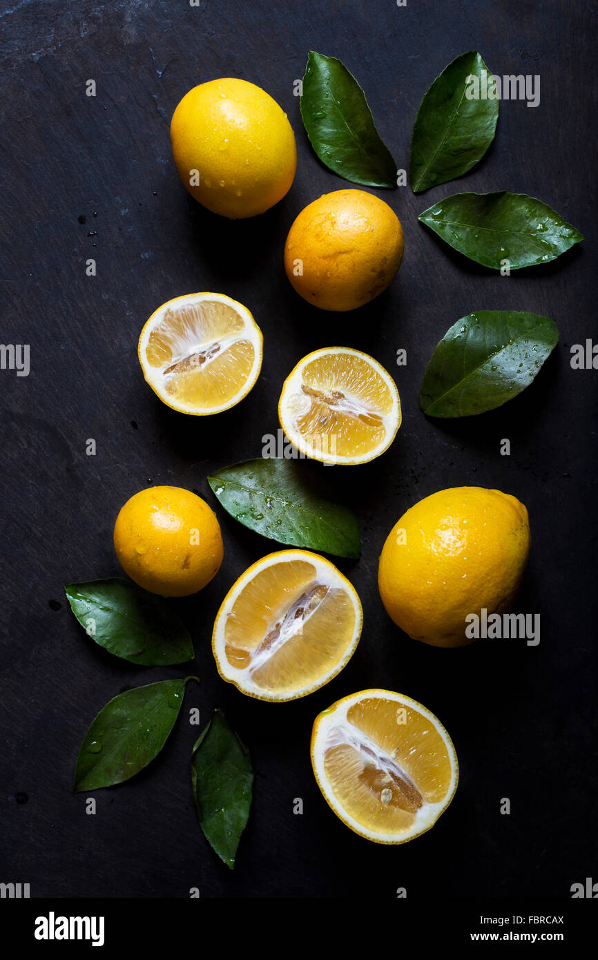 Lemon halved hi-res stock photography and images - Alamy