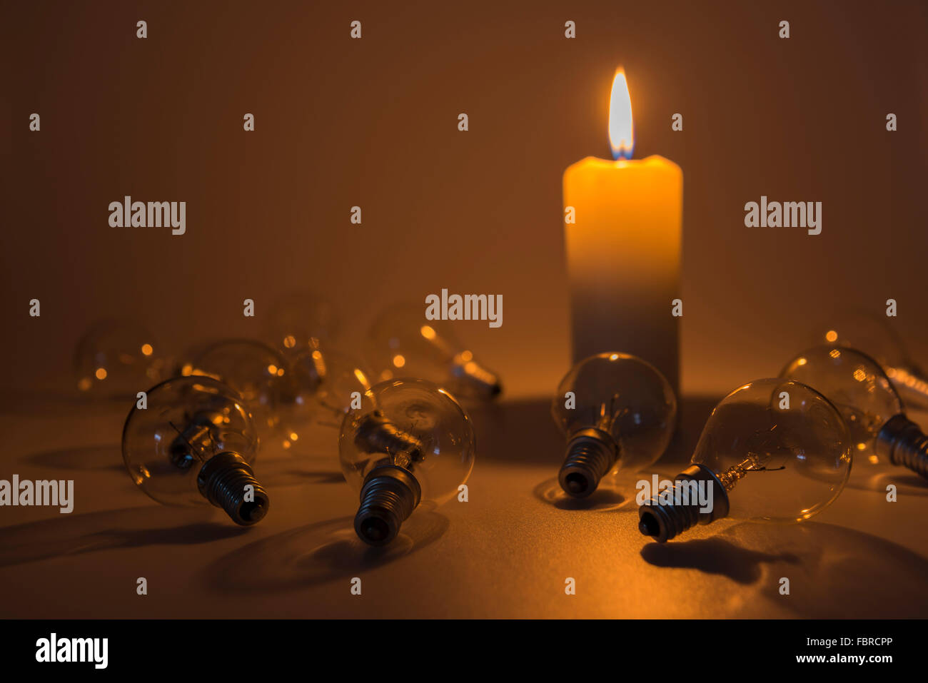 Conceptual picture that reflects the end of the light bulbs era Stock ...