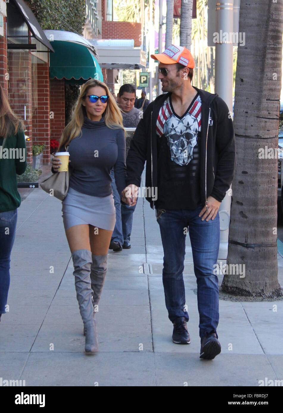 German millionaires Maria and Bastion Yotta share a kiss out in Beverly ...