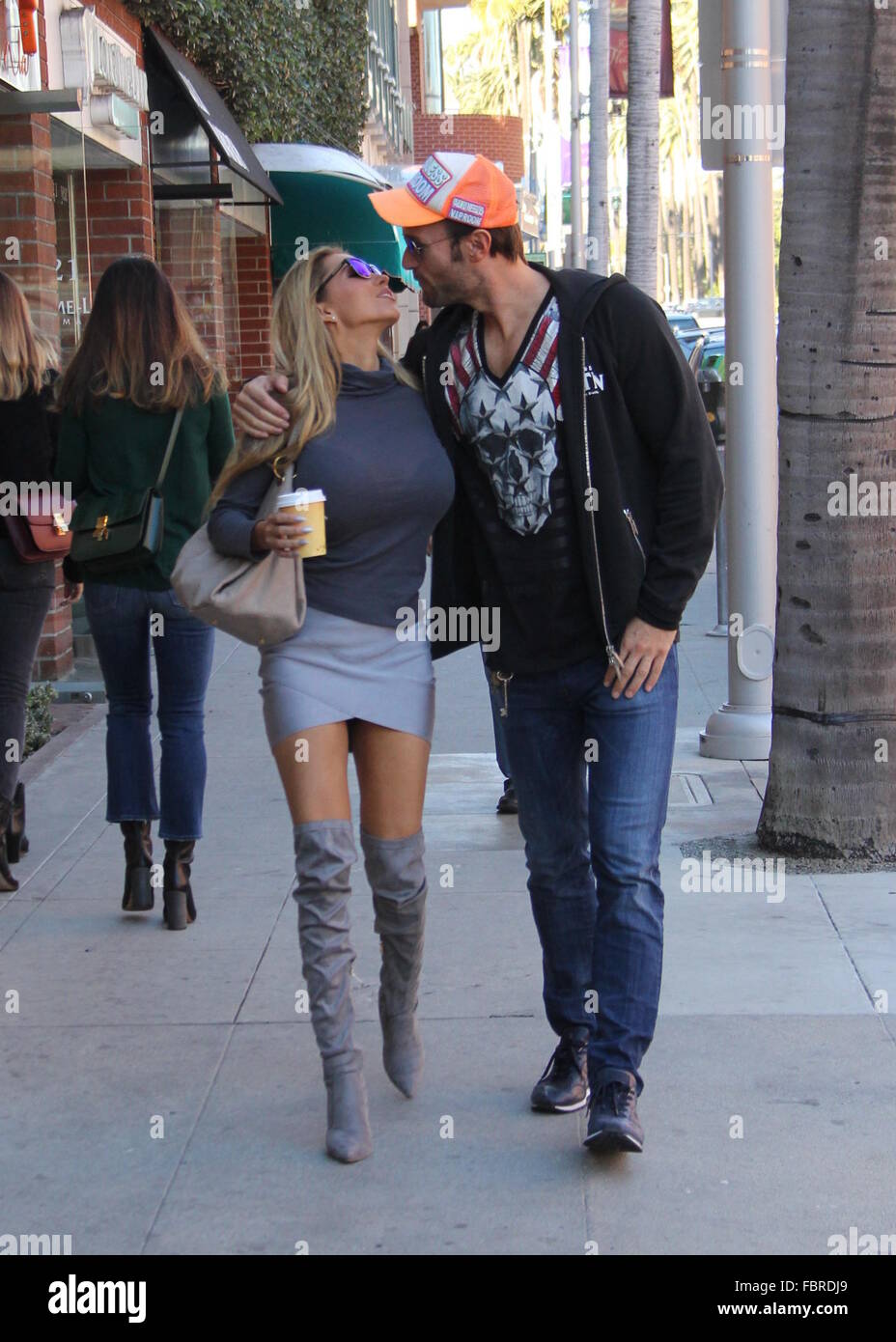 German millionaires Maria and Bastion Yotta share a kiss out in Beverly ...