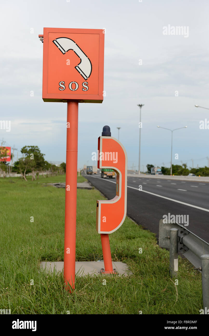Emergency phone help road hi-res stock photography and images - Alamy