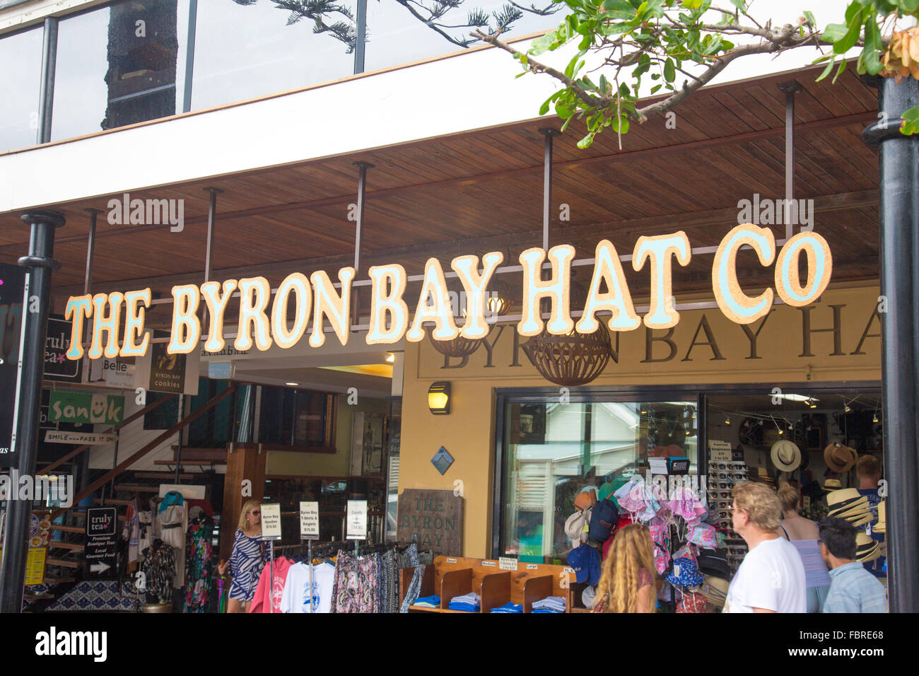 Byron Bay Hat Company in the town centre of Byron Bay on the New South ...