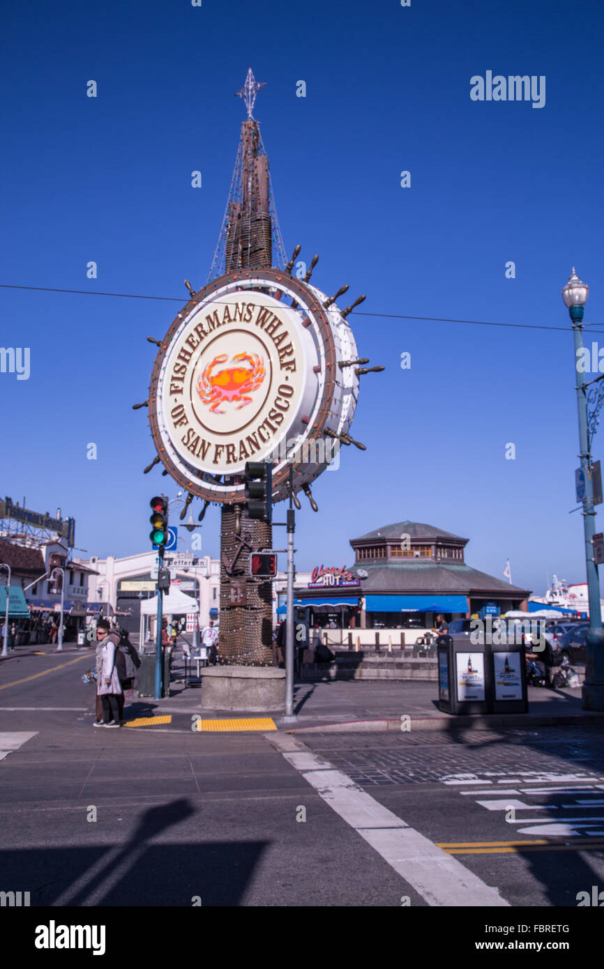 Fisherman's Wharf sign in San Francisco, California Stock Photo - Alamy