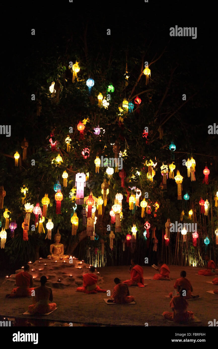 Buddhist monks meditation under hi-res stock photography and images - Alamy