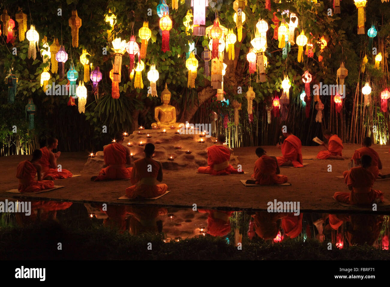 Sitting under tree monk hi-res stock photography and images - Alamy