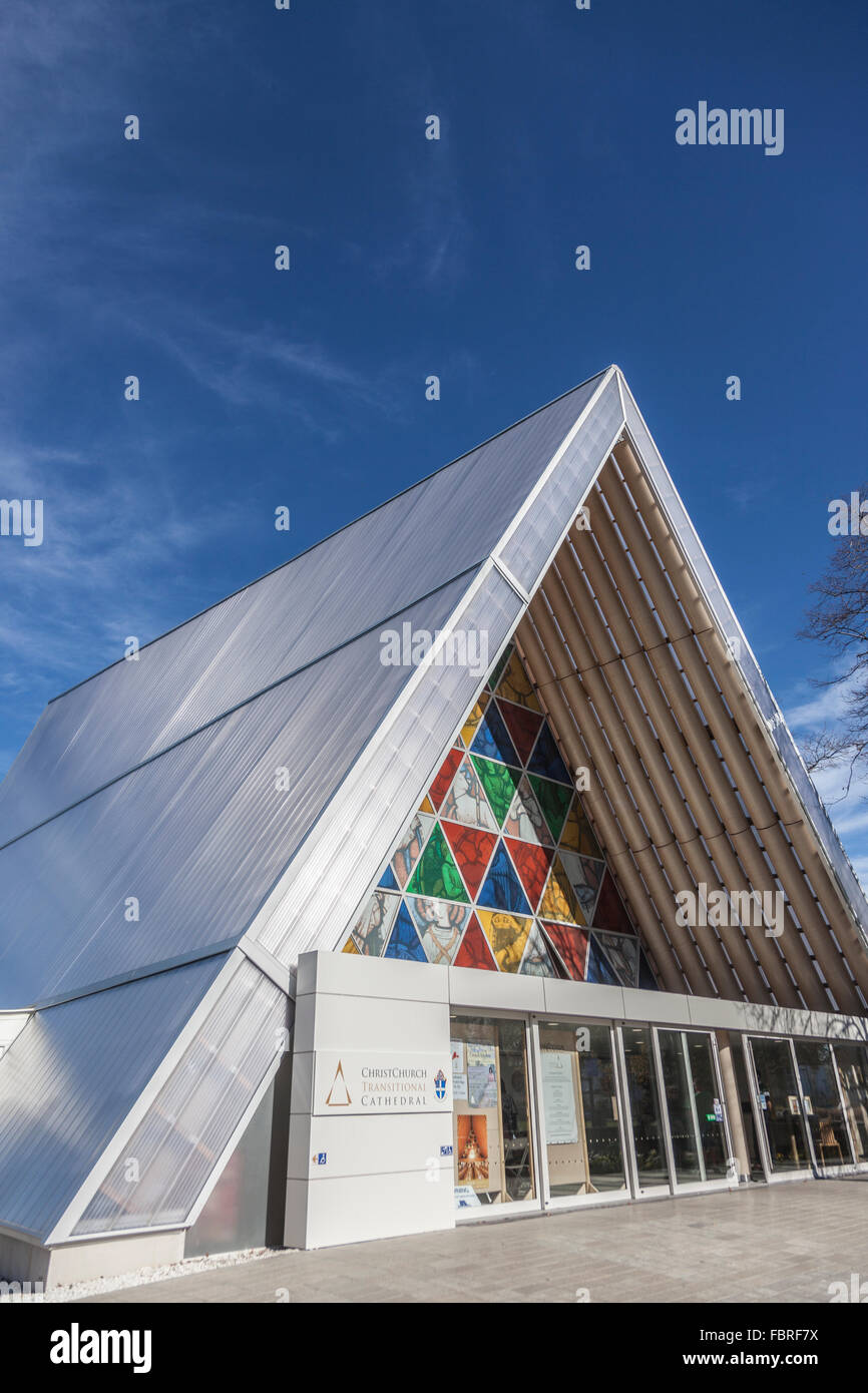 Stained glass window at the Cardboard cathedral ( designed by Shigeru ...