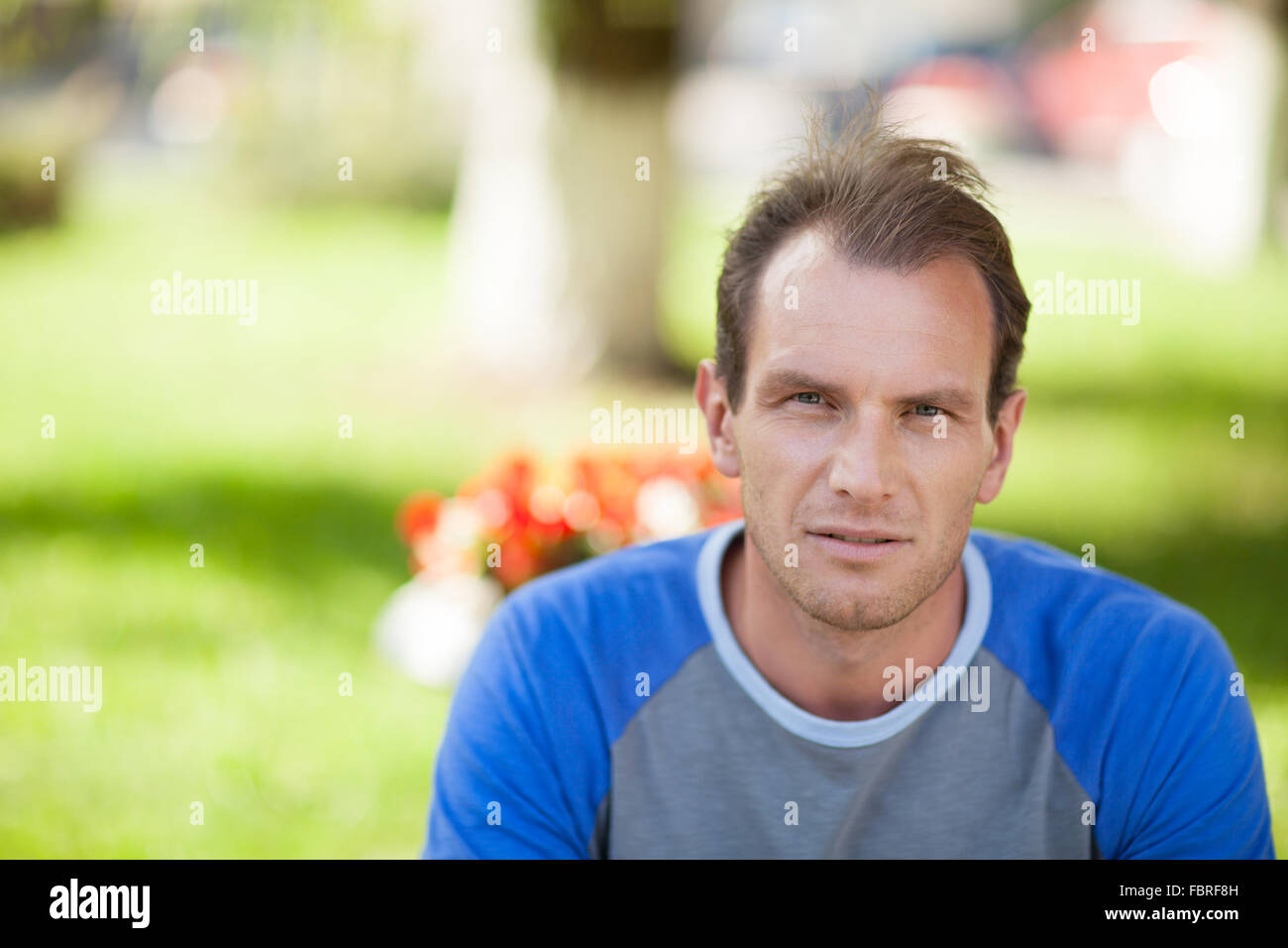 Pensive man portrait Stock Photo - Alamy