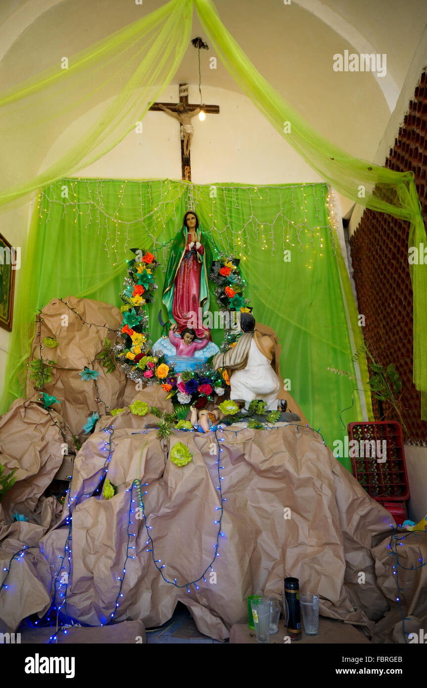 Virgin Mary alter in a neighborhood in Acapulco, Mexico Stock Photo - Alamy