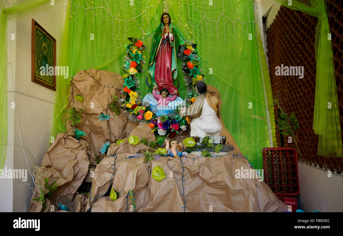 Virgin Mary alter in a neighborhood in Acapulco, Mexico Stock Photo - Alamy