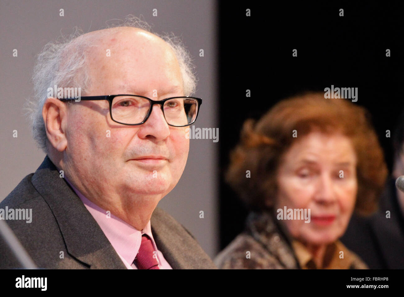 Athens Greece, 18 January 2016. Beate and Serge Klarsfeld present their ...