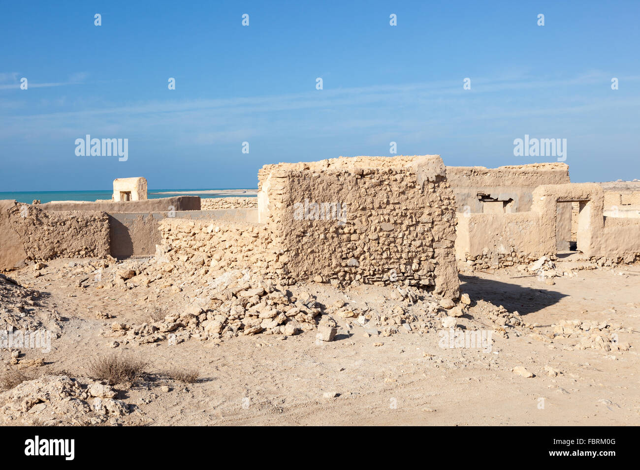 Al Zubara archeological site. Qatar, Middle East Stock Photo - Alamy