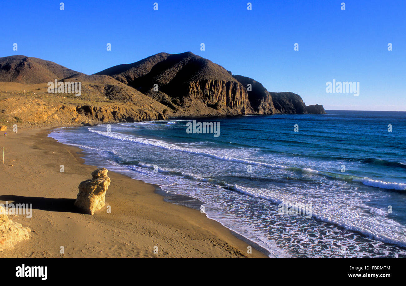`El Peñon Blanco´beach. Near La Isleta del Moro. Cabo de Gata-Nijar ...