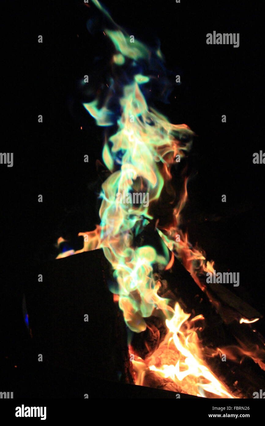 Blue burning fire flare hi-res stock photography and images - Alamy