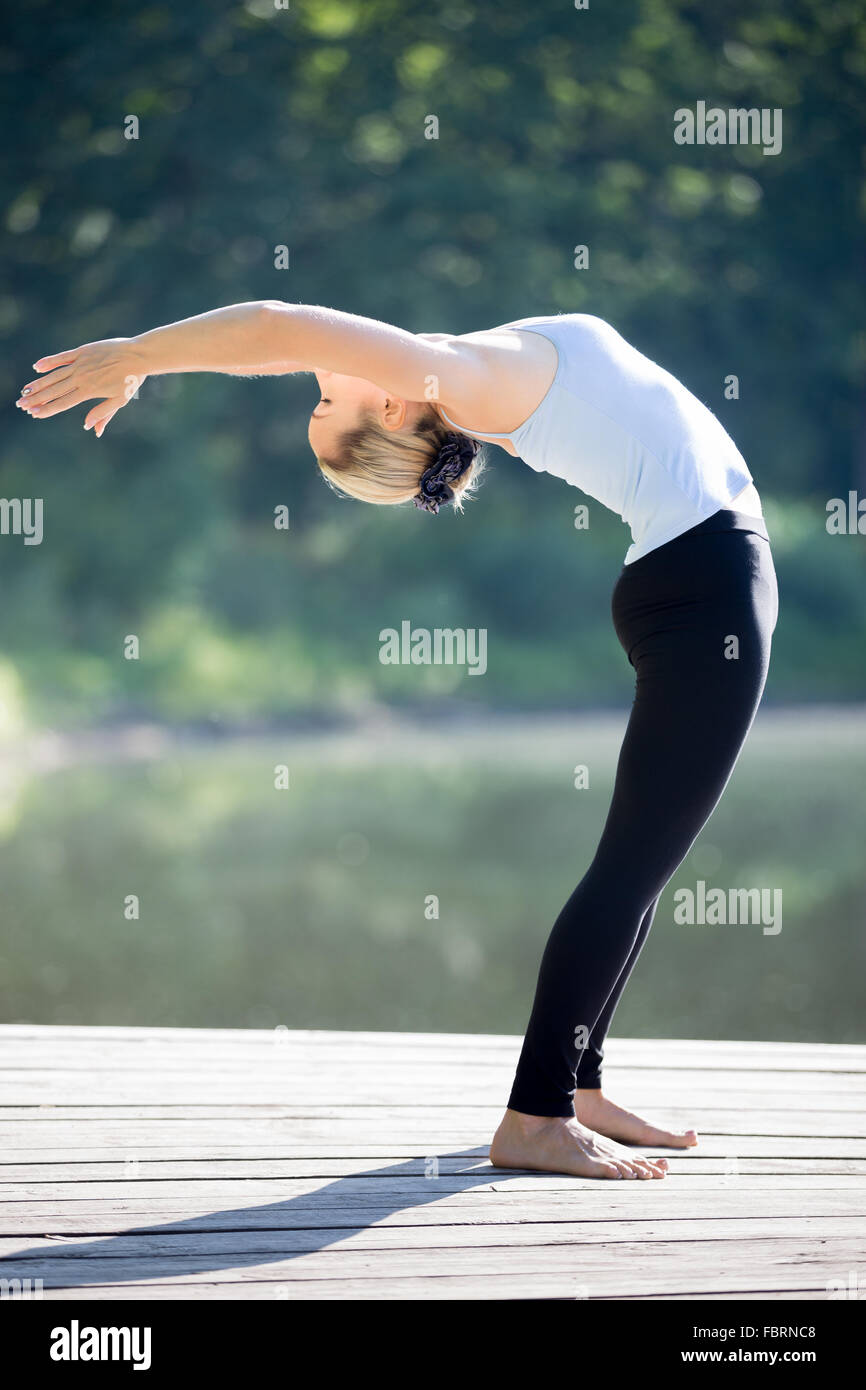 Standing backward bend exercise hi-res stock photography and images - Alamy