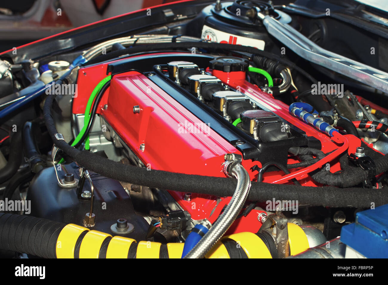 Closeup photo of a clean motor block Stock Photo - Alamy