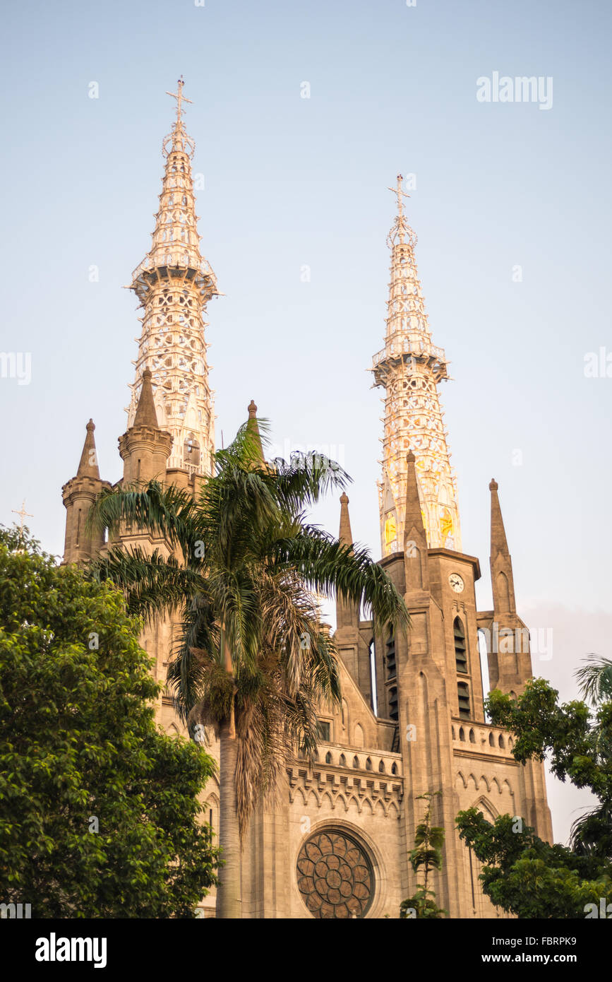 Indonesia jakarta cathedral catholic church hi-res stock photography ...
