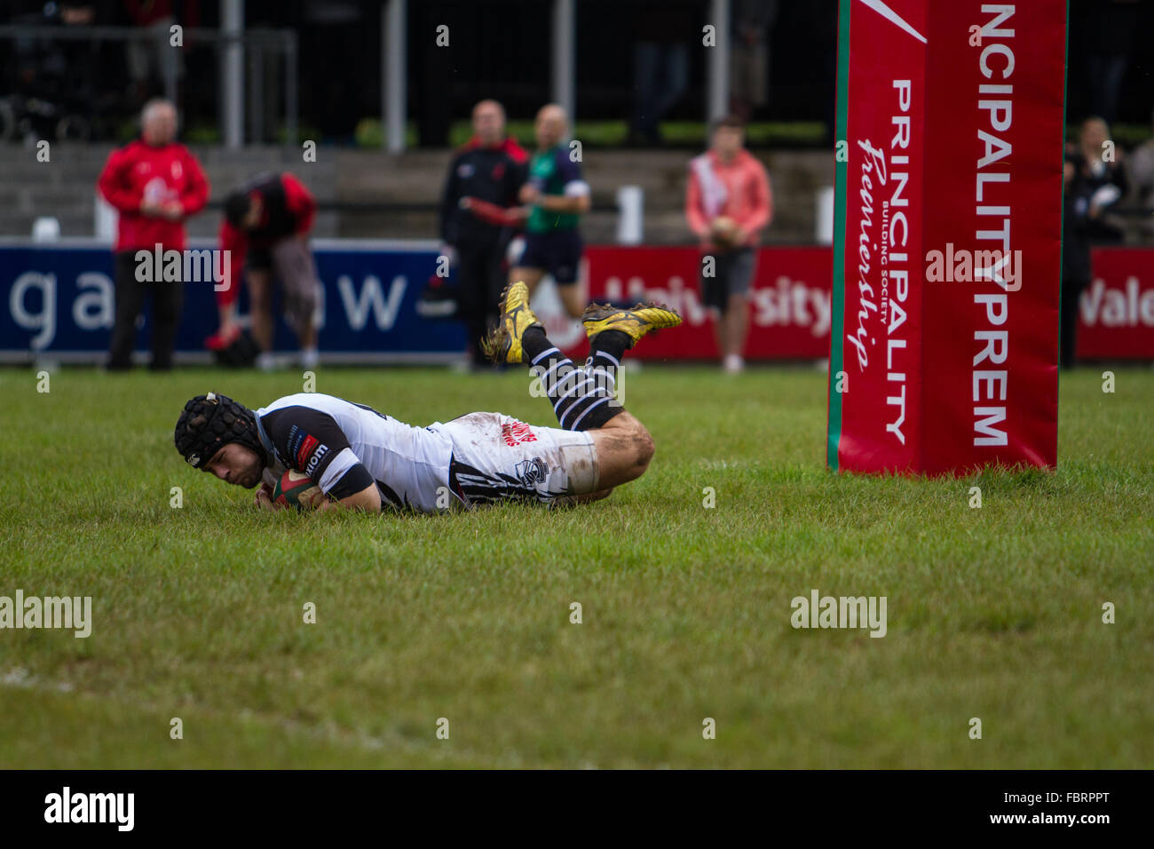 Wales, United Kingdom. October 10 2015. Pontypridd RFC play Aberavon ...