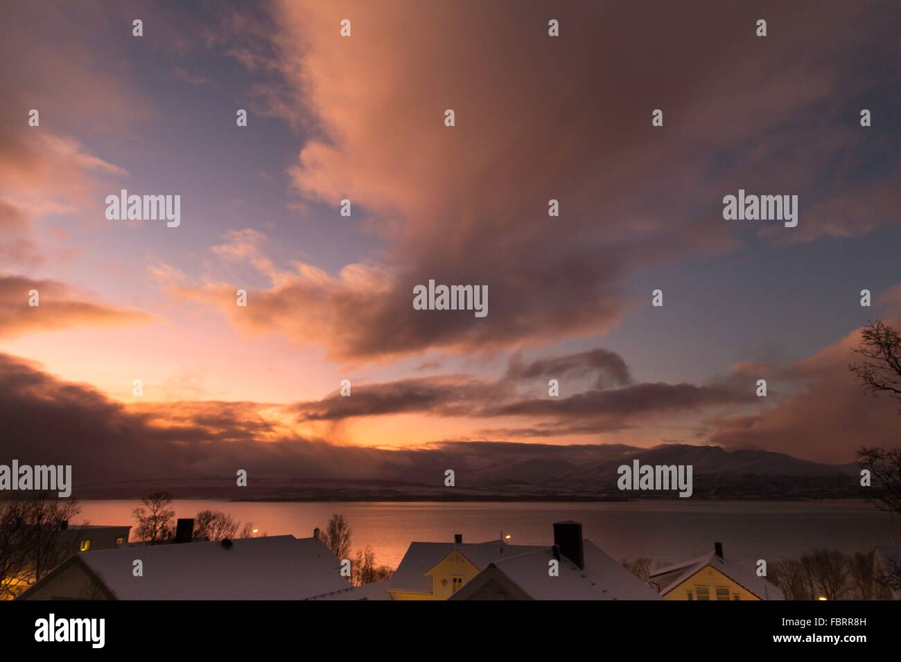 polar night in Tromso, december 2015 Stock Photo - Alamy