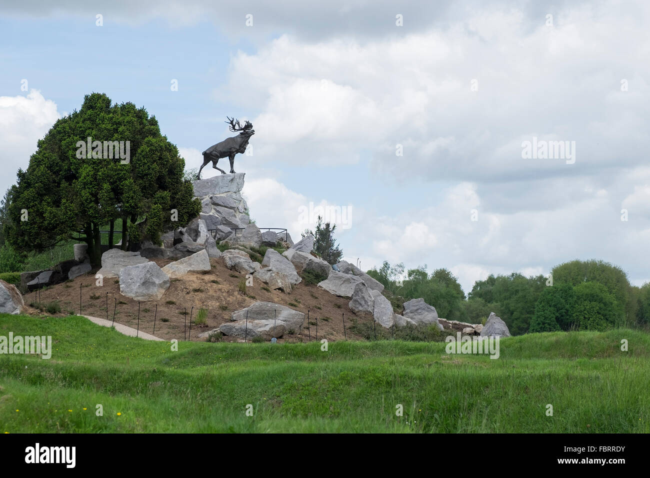 Caribou statue, Newfoundland Regiment Memorial, Beaumont-Hamel Stock ...